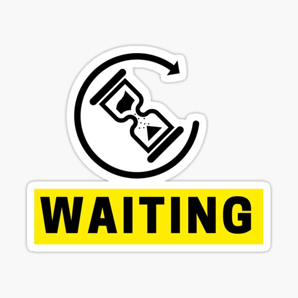 "Waiting " Sticker for Sale by Bhupii001 | Redbubble