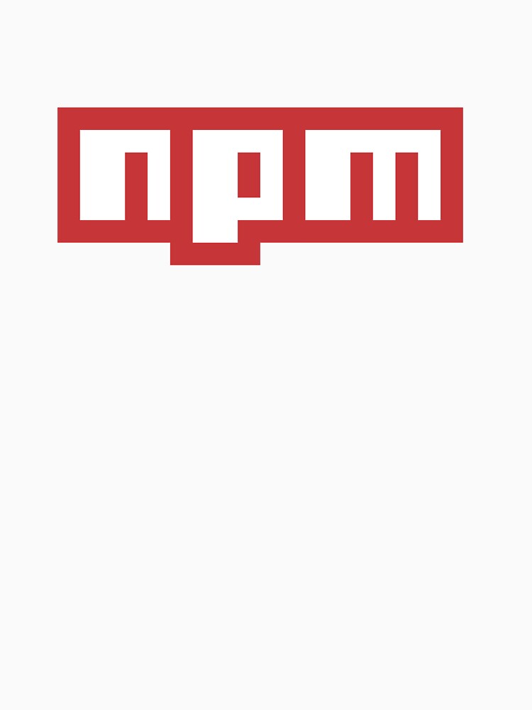"npm js JavaScript" T-shirt for Sale by vladocar | Redbubble | npm t ...