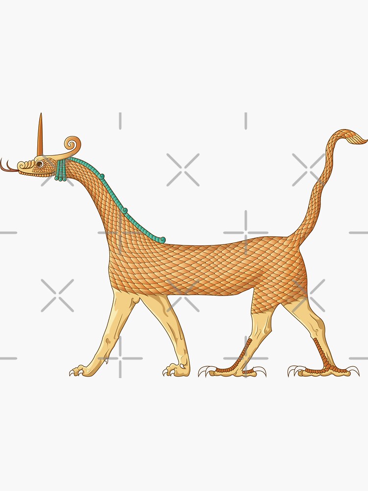 "Mushussu dragon of Ishtar gate" Sticker for Sale by YousifAziz | Redbubble