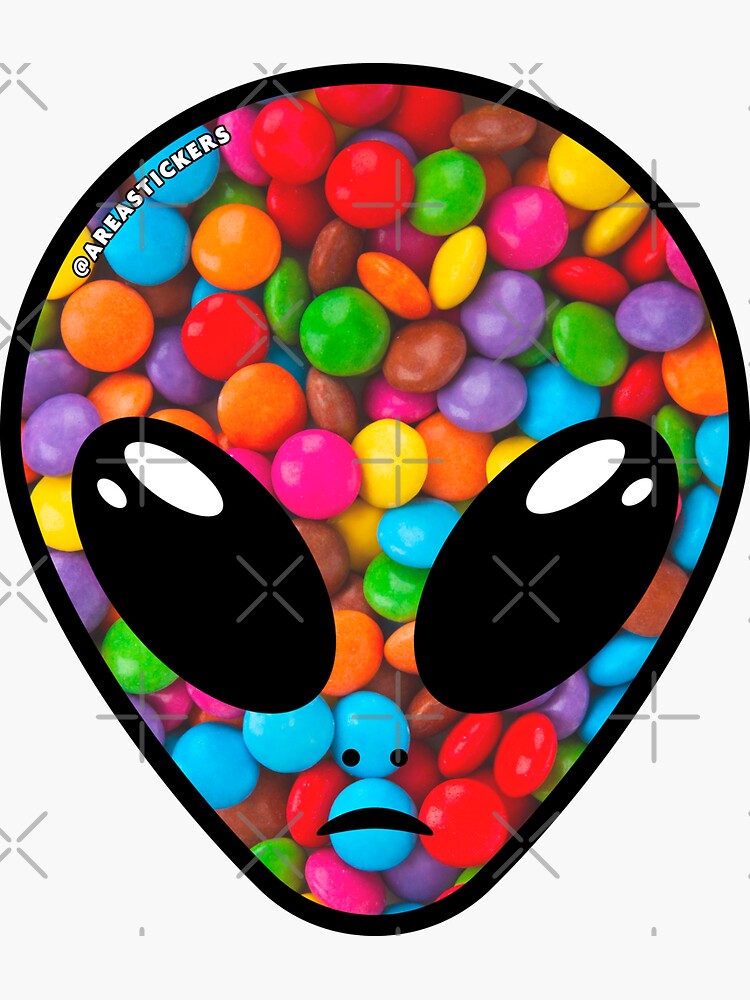 "Alien head - Chocolate Candy skin" Sticker for Sale by AreaStickers ...