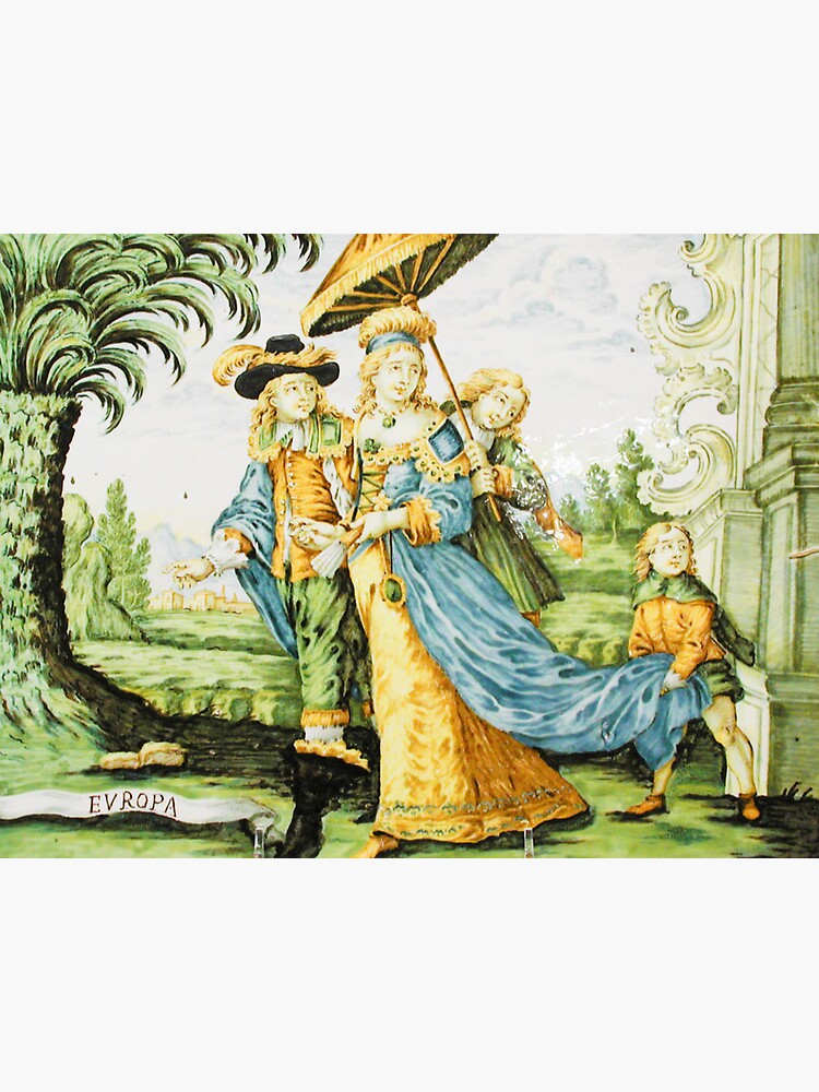 "Europe (part of a set) (19th century) Castelli" Sticker for Sale by ...