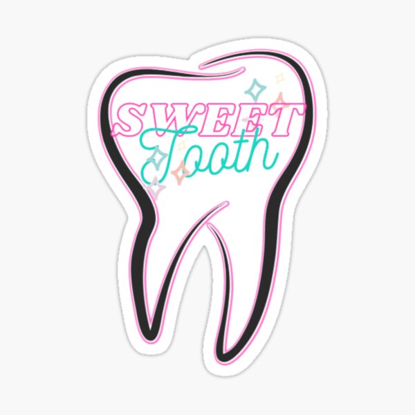"Sweet Tooth Design - For All The Girls With A Sweet Tooth" Sticker for ...