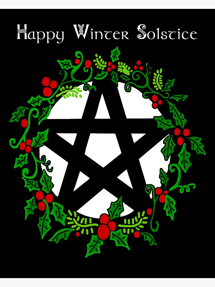 "Happy Winter Solstice" Sticker for Sale by Pugwiggles | Redbubble