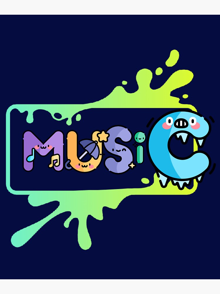 "music logo" Sticker for Sale by artisteman33 | Redbubble