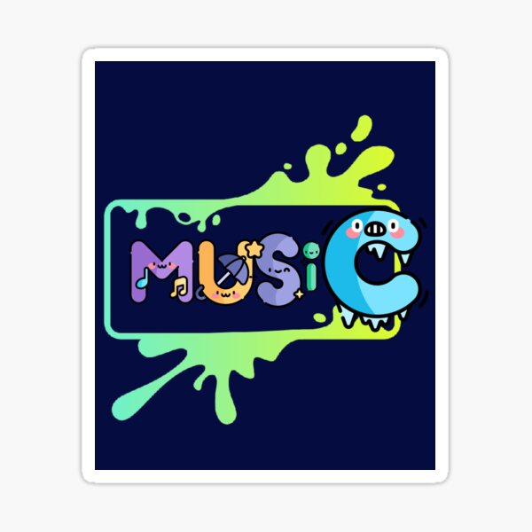 "music logo" Sticker for Sale by artisteman33 | Redbubble