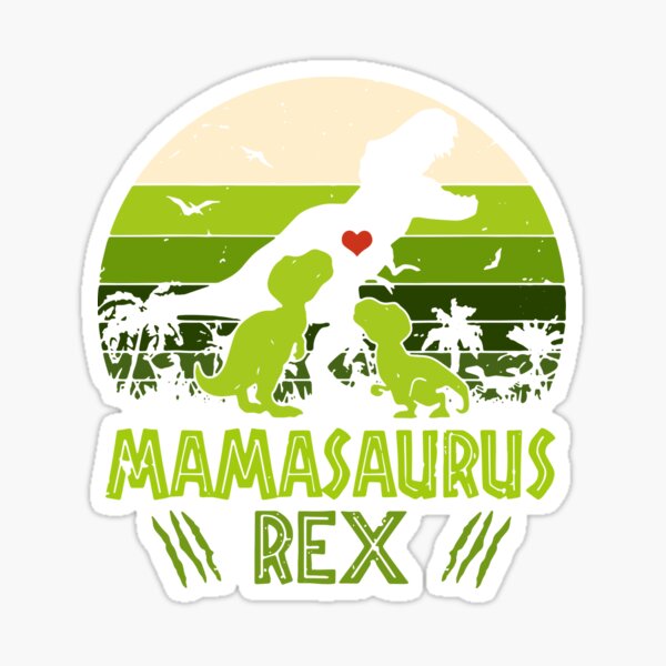 "Vintage Dinosaur mamasaurus rex" Sticker for Sale by smallcatvn ...