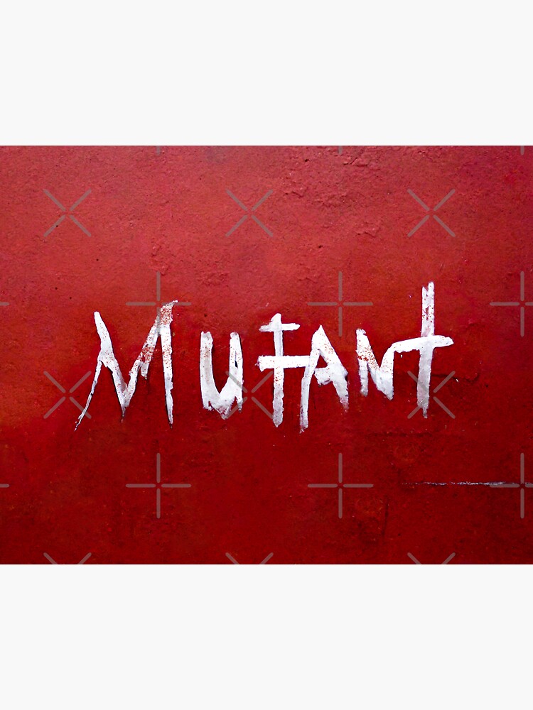 "Mutant ! Painted on a red wall" Sticker for Sale by ao01 | Redbubble