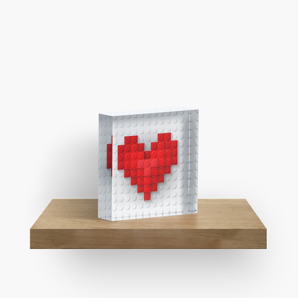 "Construction brick hearts" Sticker for Sale by maryborsellino | Redbubble
