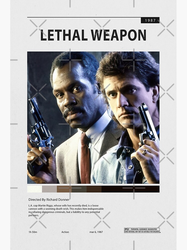 "Lethal Weapon movie poster 1987, action" Poster for Sale by ...