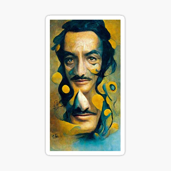 "Salvador Dali by Intellekta" Sticker for Sale by intellekta | Redbubble