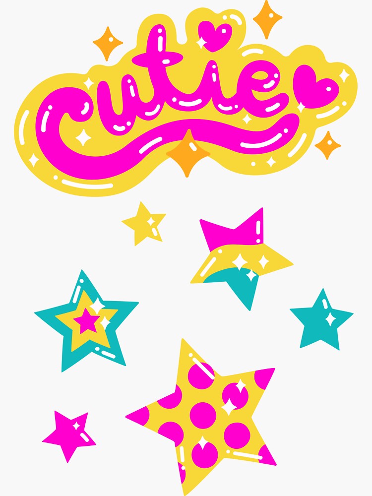"Cutie design with colorful stars" Sticker for Sale by SweetKidsDesign ...
