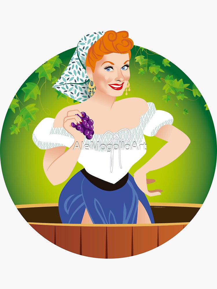 "Grape stomping" Sticker for Sale by AleMogolloArt | Redbubble