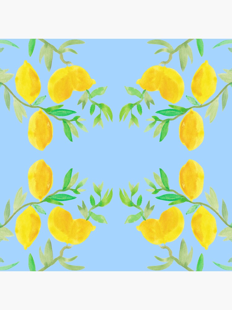 "Lemon tree watercolor summer illustration" Sticker for Sale by ...