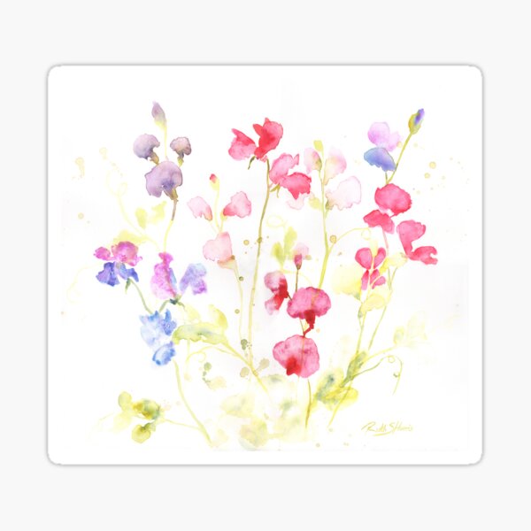 "Sweet Peas Please" Sticker for Sale by RSHarts | Redbubble