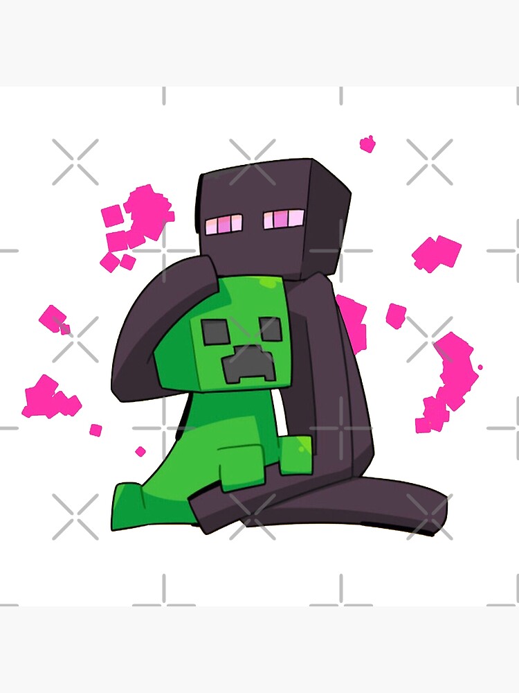 "Minecraft Enderman Creeper Anime" Poster for Sale by qloc | Redbubble