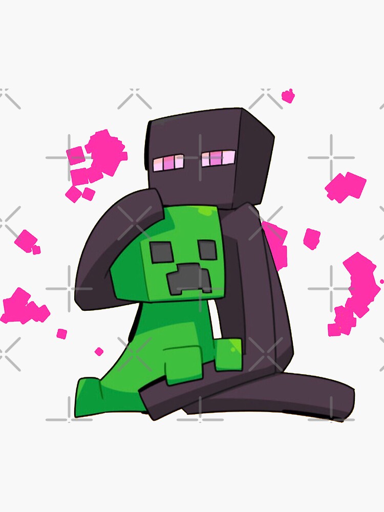 "Minecraft Enderman Creeper Anime" Sticker for Sale by qloc | Redbubble