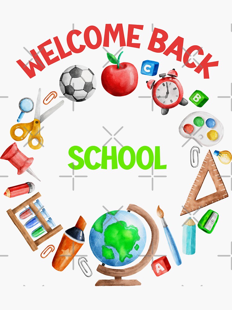 Welcome Back School Sticker For Sale By Prinyos Redbubble