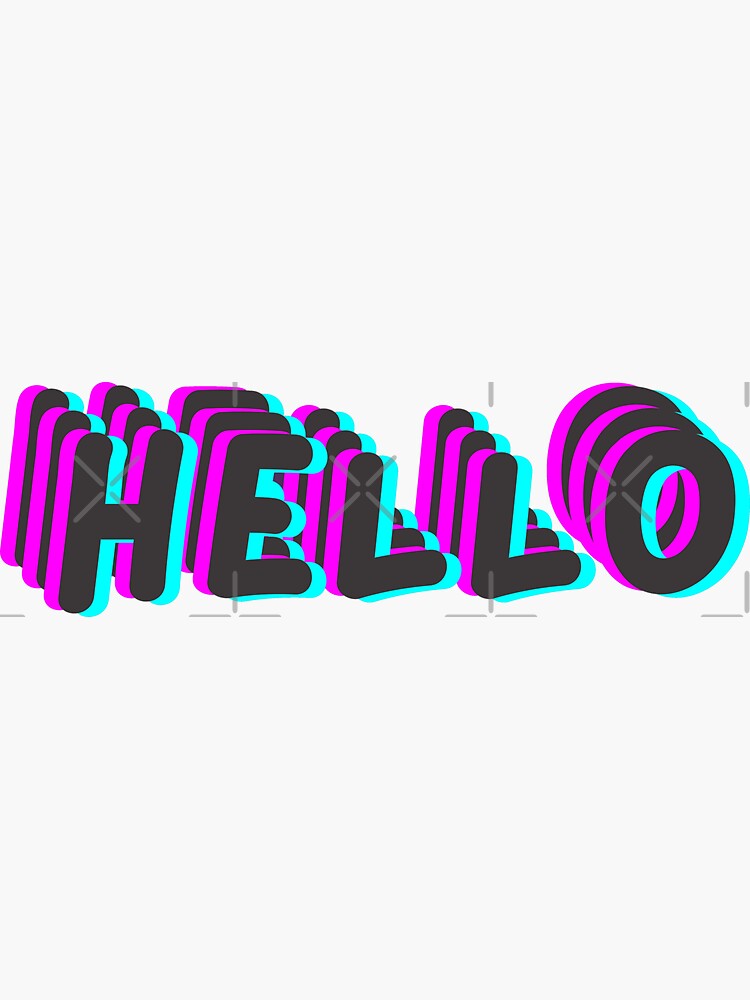 "Hello Cool Design" Sticker for Sale by Quill-Design | Redbubble