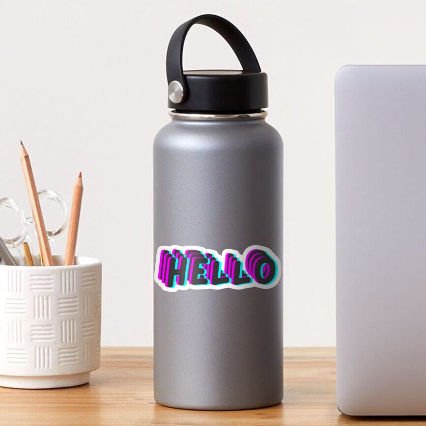"Hello Cool Design" Sticker for Sale by Quill-Design | Redbubble