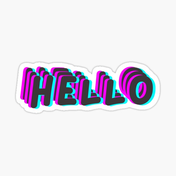 "Hello Cool Design" Sticker for Sale by Quill-Design | Redbubble