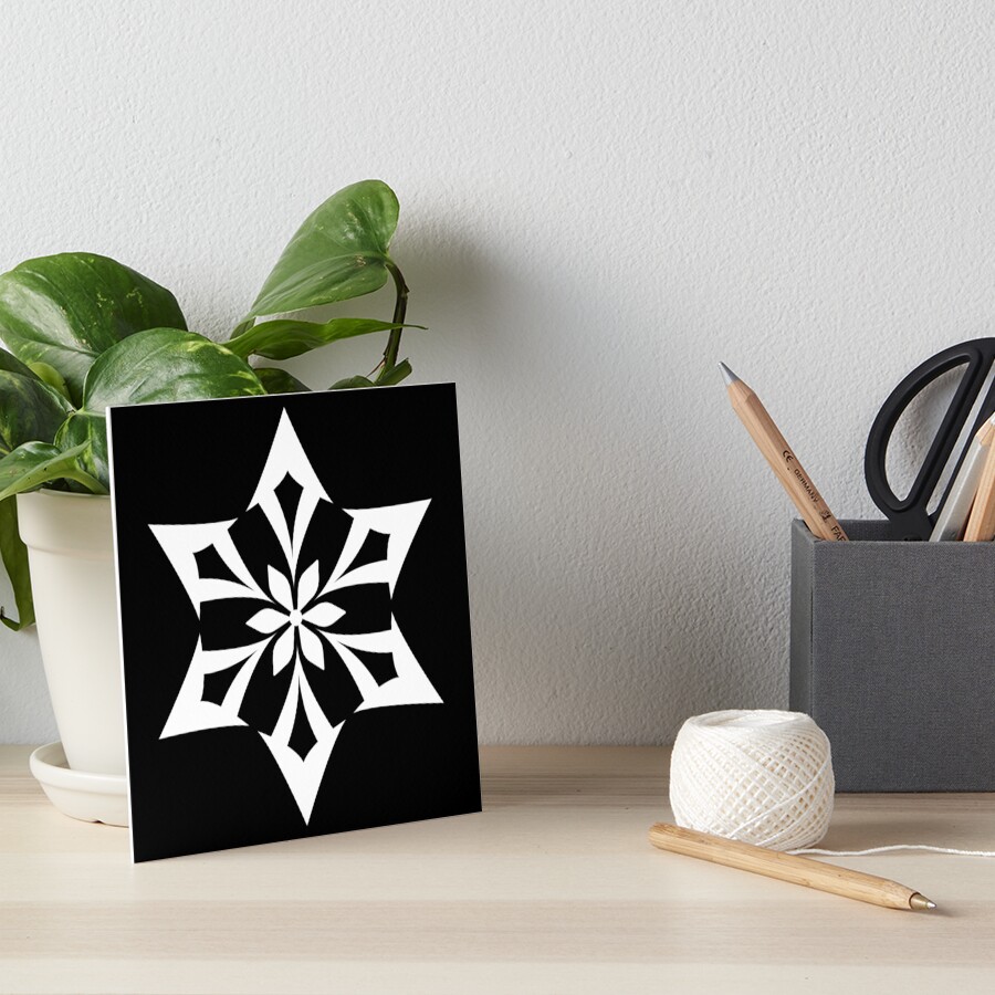 "Genshin Impact Element Cryo White Emblem / Banner / Logo / Icon" Art ...