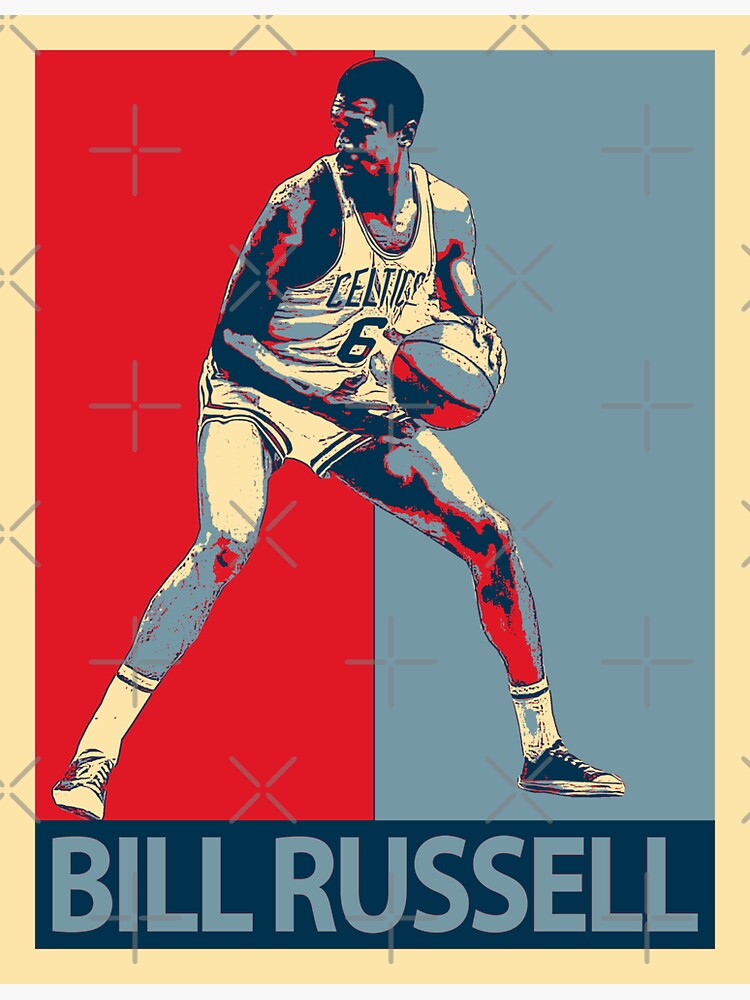 "Bill Russell" Sticker for Sale by Unchinchin | Redbubble