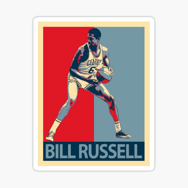 "Bill Russell" Sticker for Sale by Unchinchin | Redbubble