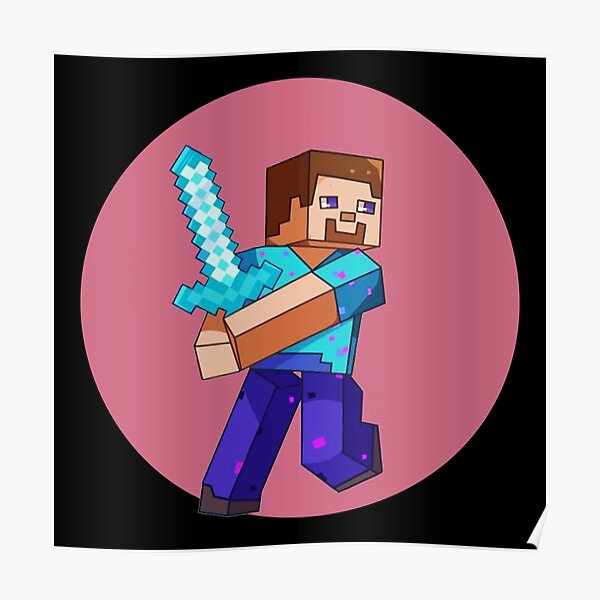 "Minecraft Steve" Poster for Sale by qloc | Redbubble