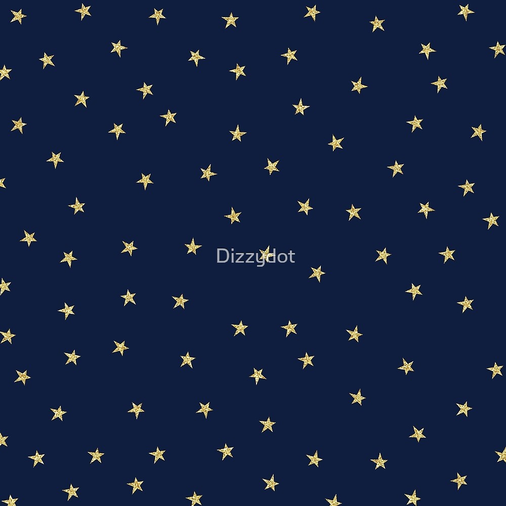 "Navy/Gold Stars" by Dizzydot | Redbubble