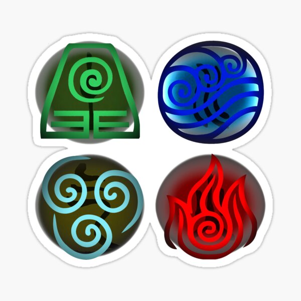 "Avatar Elements Symbols" Sticker for Sale by AKR-Hobby | Redbubble