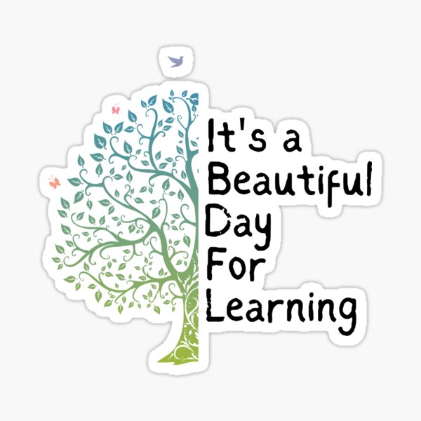 "It's Beautiful Day For Learning Retro Teacher Students...." Sticker ...