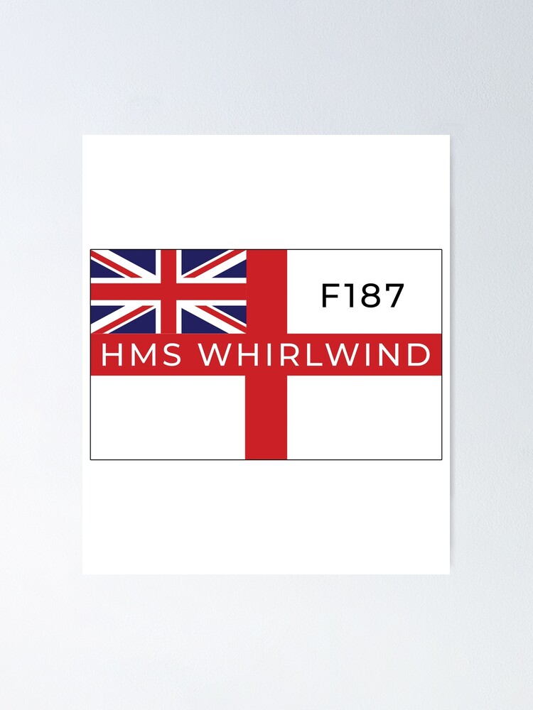 "HMS Whirlwind On British White Ensign - F187 - British Navy Type 15 ...
