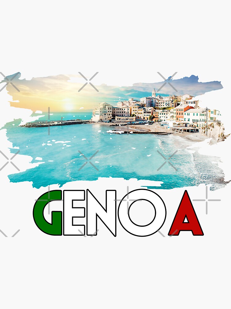 "Genoa T-Shirt" Sticker for Sale by RIBI-Shop | Redbubble
