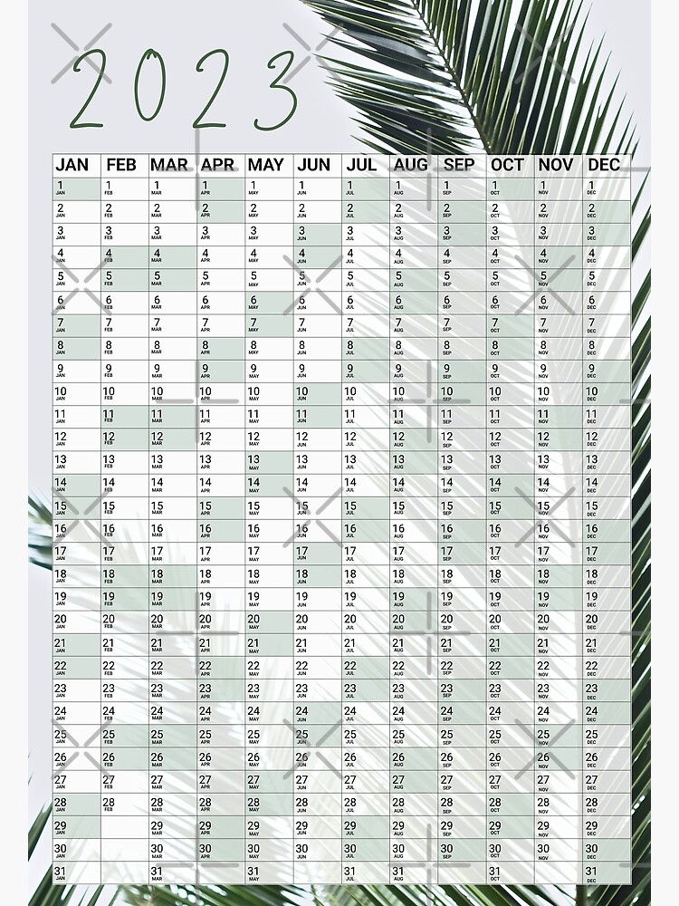 2023 PLANT CALENDAR Premium Matte Vertical Poster Designed & Sold By Hadiza
