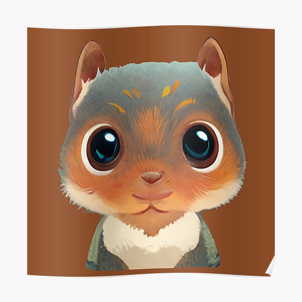 "Squeaky the Squirrel" Poster for Sale by kazzar2021 | Redbubble