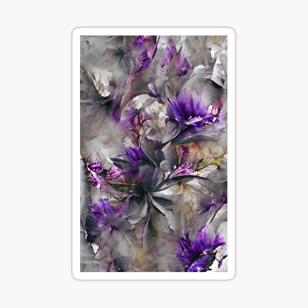 "Hope born in unexpected places Abstract watercolor flowers " Sticker ...
