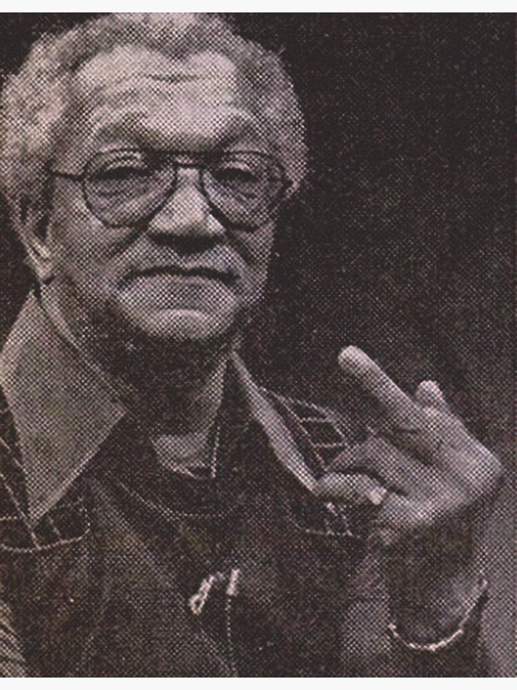 "Red Foxx Middle Finger Vintage" Sticker for Sale by pdejh | Redbubble
