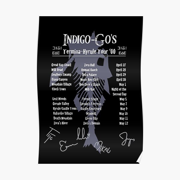 "The Indigo-Go's Tour - Signed!" Poster for Sale by Geecko | Redbubble