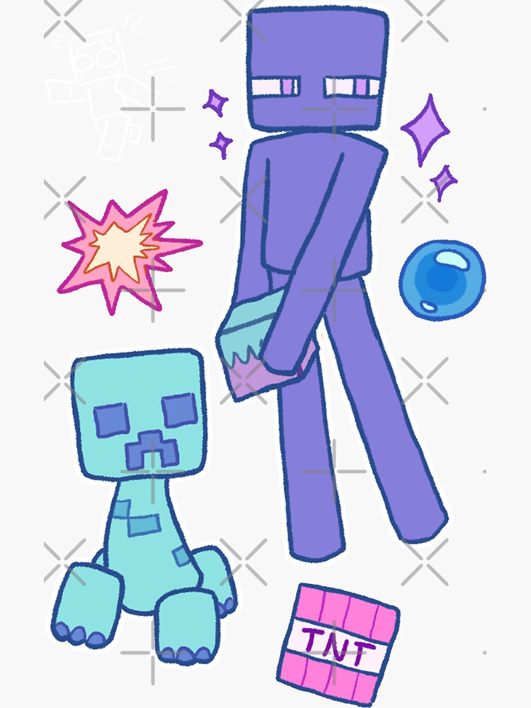 "Enderman and Creeper" Sticker for Sale by qloc | Redbubble
