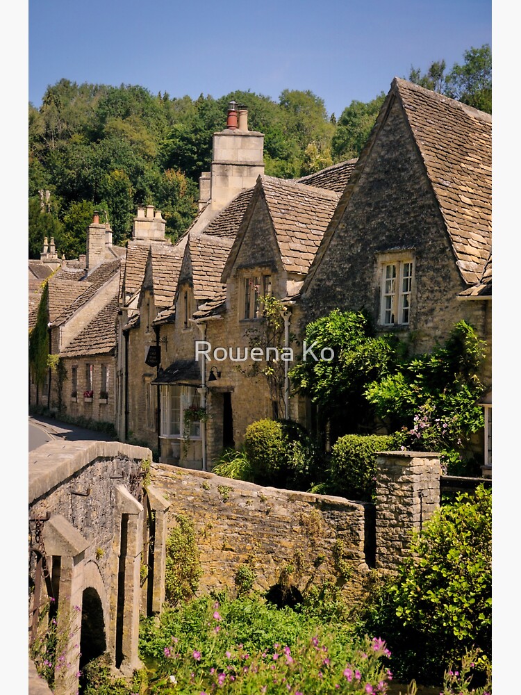 "Castle Combe " Sticker for Sale by RowenaKo | Redbubble