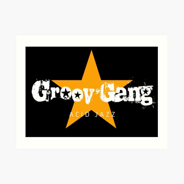 "Groov'gang logo with orange star" Art Print for Sale by Groovgang ...