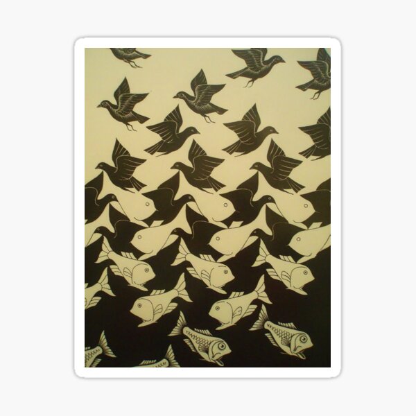 "M.C. Escher" Sticker for Sale by EDUOARDOART | Redbubble