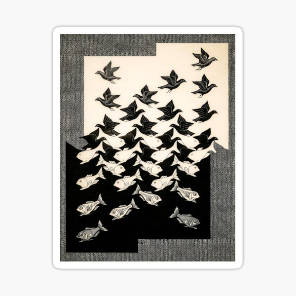 "M.C. Escher" Sticker for Sale by EDUOARDOART | Redbubble