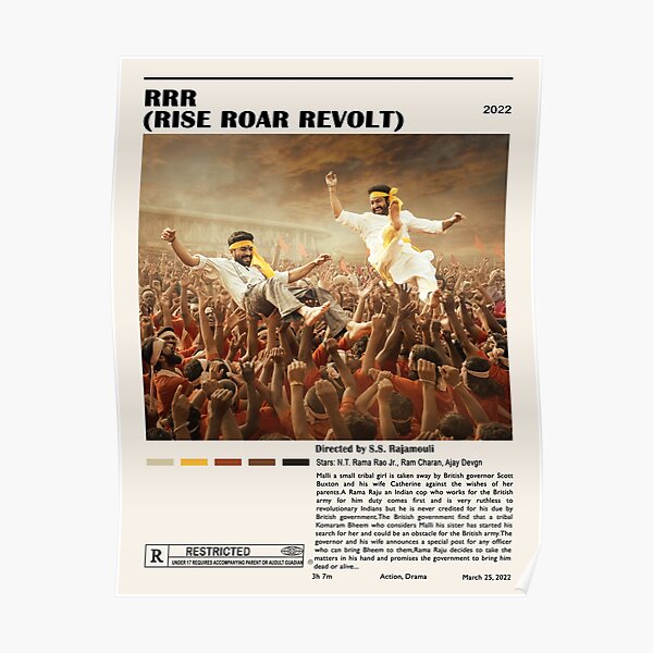 "RRR (Rise Roar Revolt)" Poster for Sale by LiuMann | Redbubble