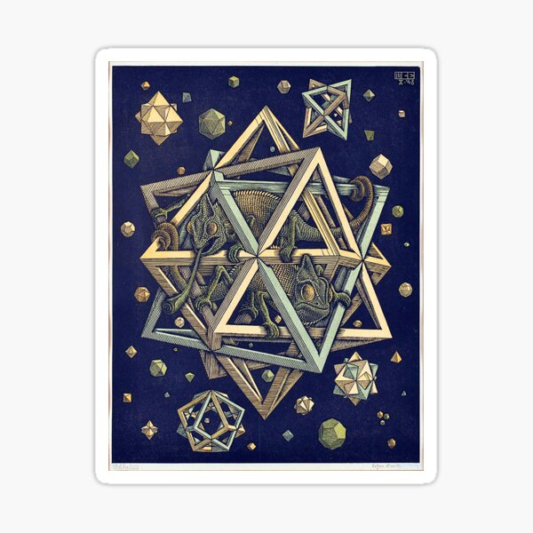 "M.C. Escher" Sticker for Sale by EDUOARDOART | Redbubble