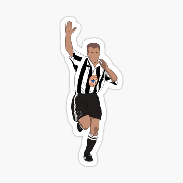 "Alan Shearer Newcastle United 90’s " Sticker for Sale by Luciemaven ...