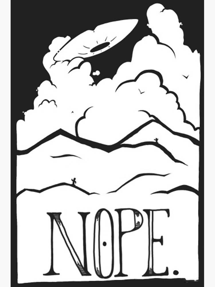 " NOPE MOVIE " Sticker for Sale by ARTschoP | Redbubble