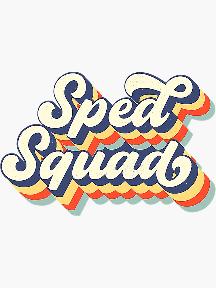 "Vintage Sped Squad Special Ed Teacher Back To School 2022" Sticker for ...