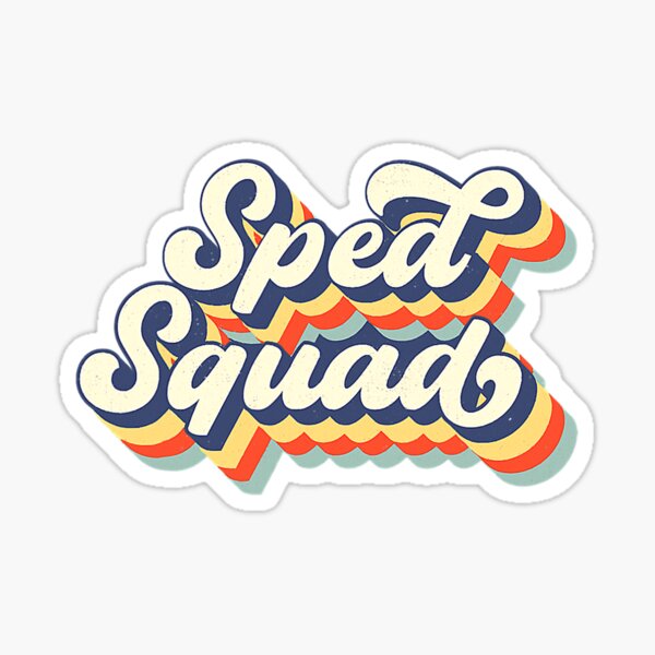 "Vintage Sped Squad Special Ed Teacher Back To School 2022" Sticker for ...