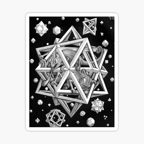 "M.C. Escher" Sticker for Sale by EDUOARDOART | Redbubble